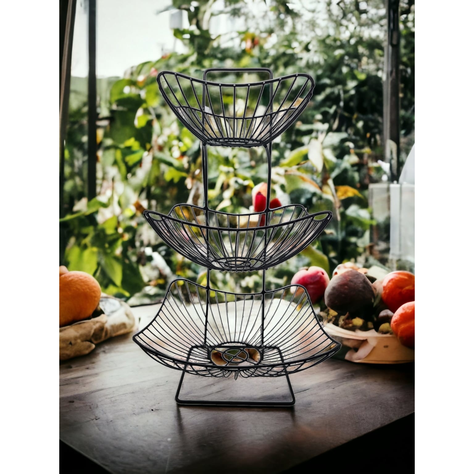 Fructiera metal 3 etaje, neagra - eMAG.ro