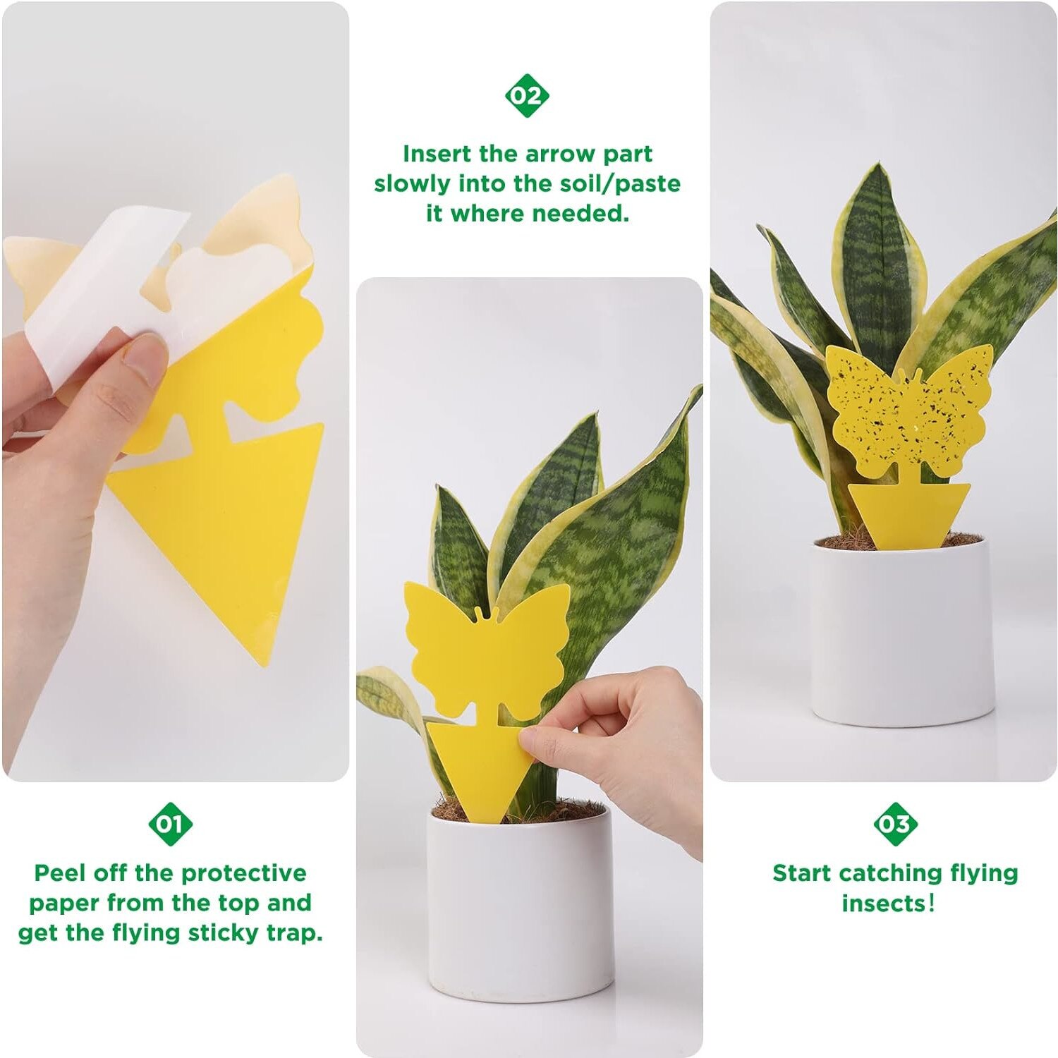 Set 40 capcane pentru insecte, JENUOS®, cu fete duble, pentru ...