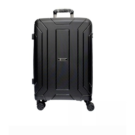 Troler ORMI din fibra cauciucata, culoare Negru, prevazut cu cifru TSA ...