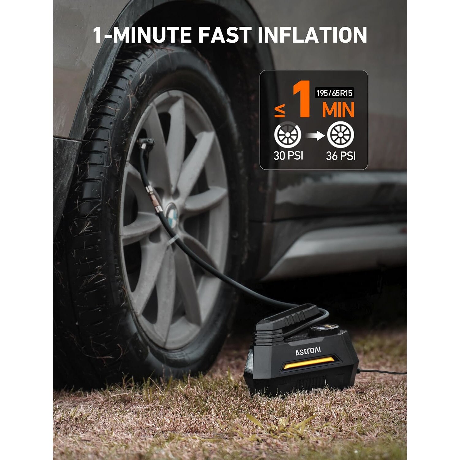 Compresor portabil auto, 100 PSI, ASTROAI - eMAG.ro