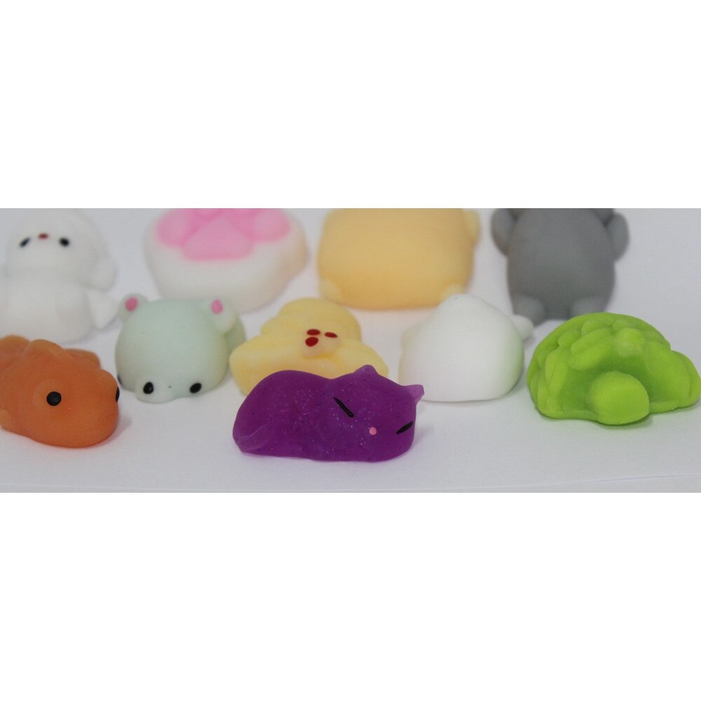 Set de 10 jucarii antistres, Squishy Mushy Mochi, 3-6 cm, multicolor ...