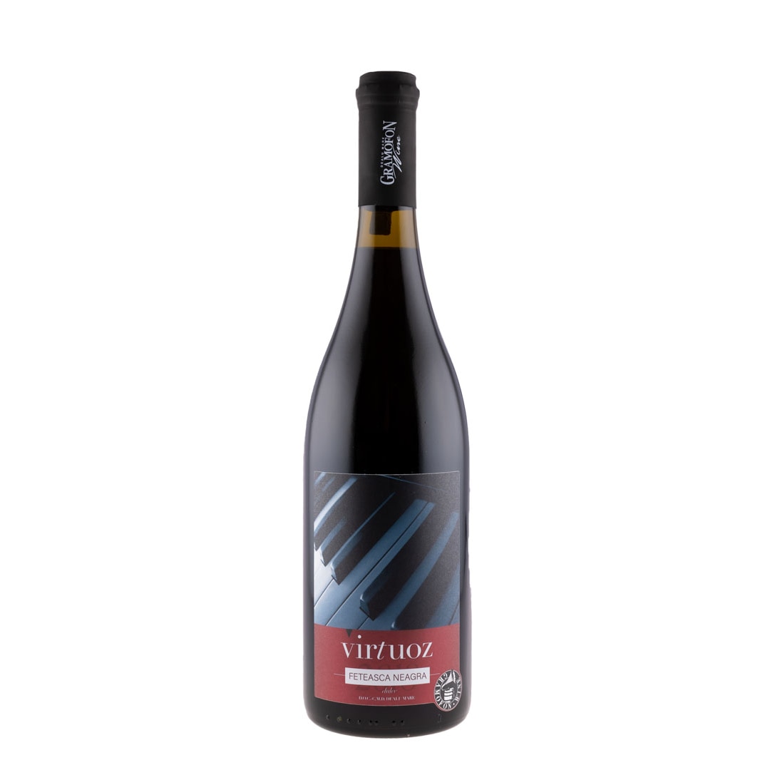 Set 2 x Vin Virtuoz Feteasca Neagra Gramofon Wine, Rosu Dulce, 0.75 l ...