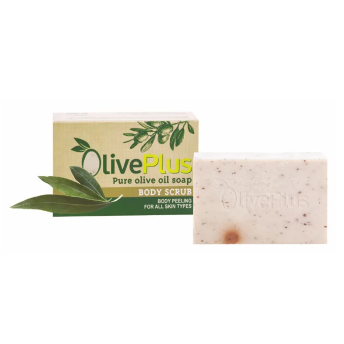 Sapun cu ulei de masline, body scrub, OlivePlus, 100 g - eMAG.ro