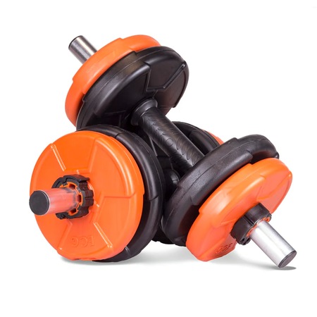 Set gantere reglabile de 12 KG cu 2 bare de 40 cm lungime si cleme ...