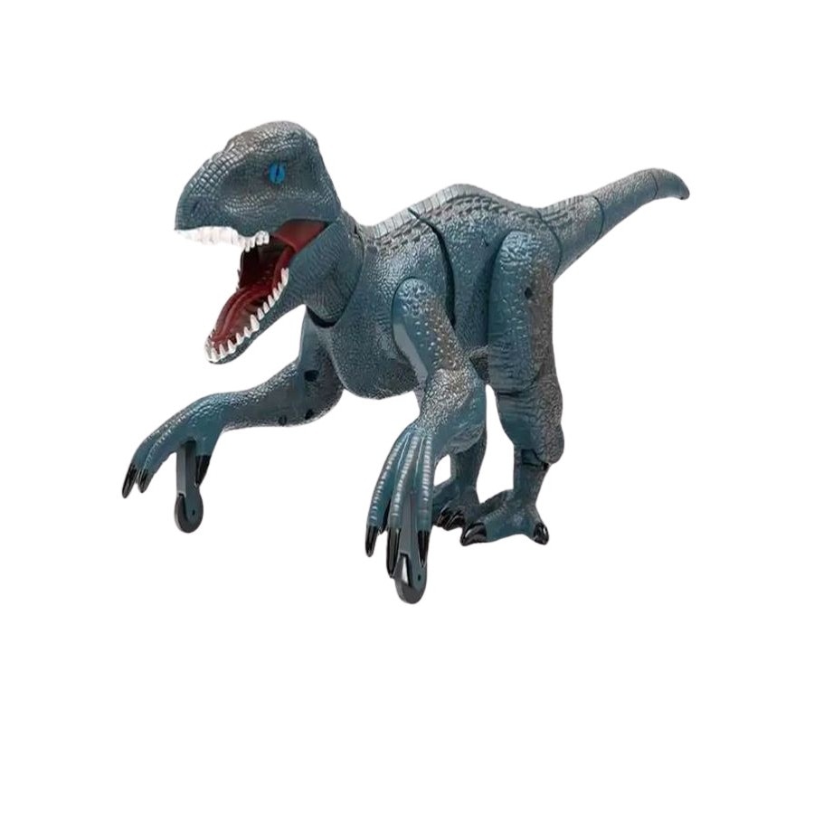 Jucarie interactiva THK, Dinozaur Raptor, telecomanda infrared, 46cm ...
