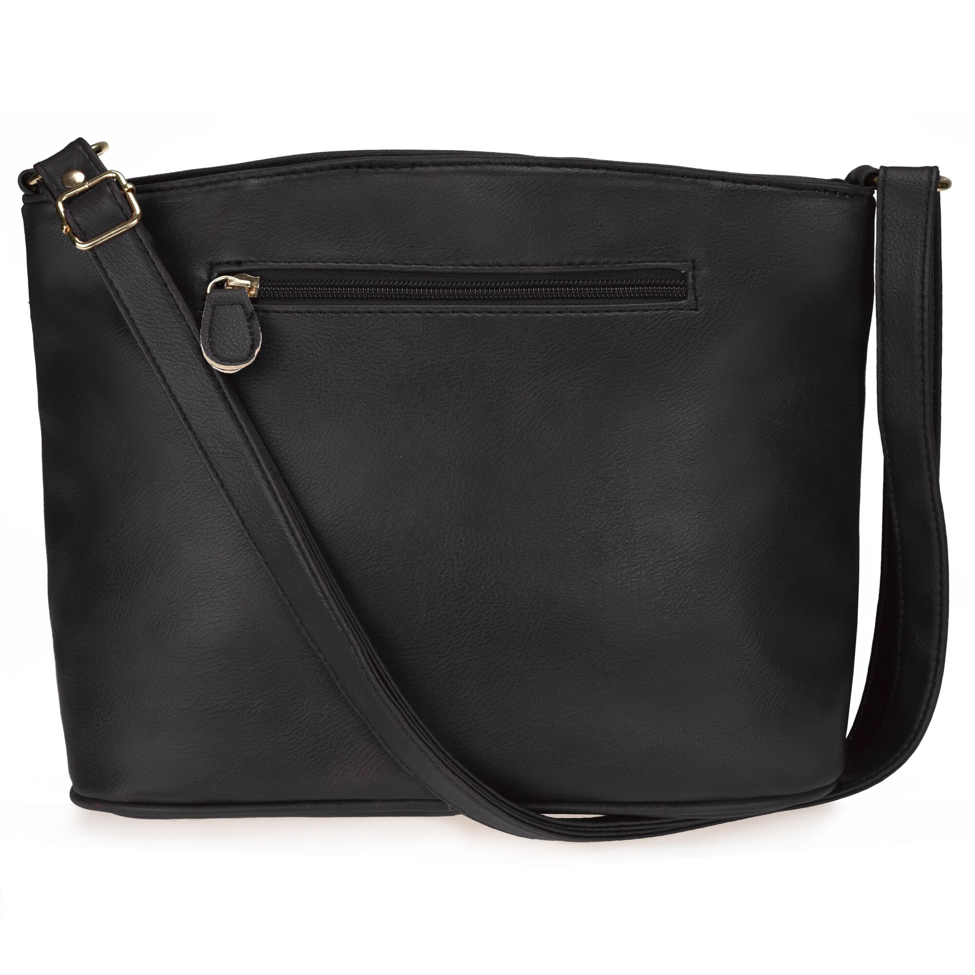 Geanta de umar dama, Adleys, Piele ecologica, FB306, 22x28x13 cm, Negru ...