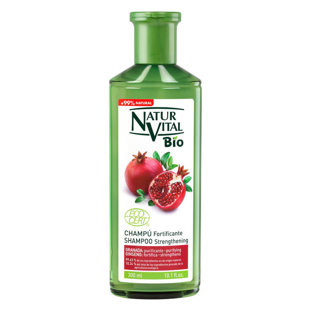 Sampon BIO pentru par stresat cu rodie NaturVital, 300 ml - eMAG.ro