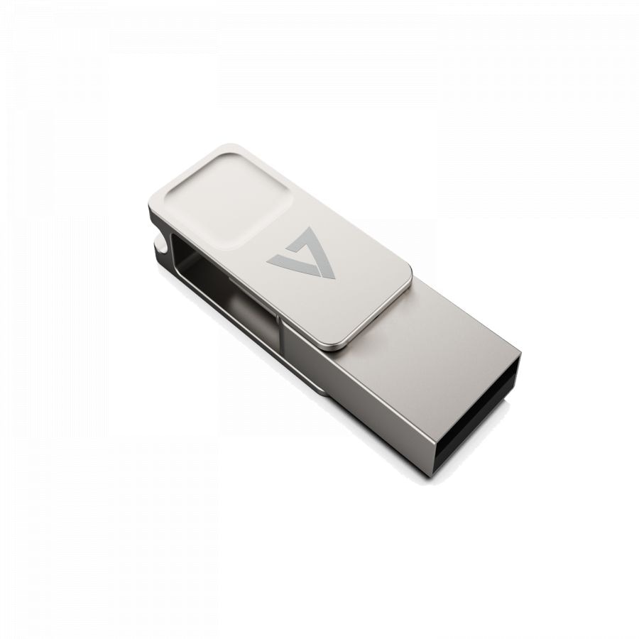 V7 64GB Flash Drive USB3.2 + Type-C Silver, USB Flash RAM - eMAG.bg