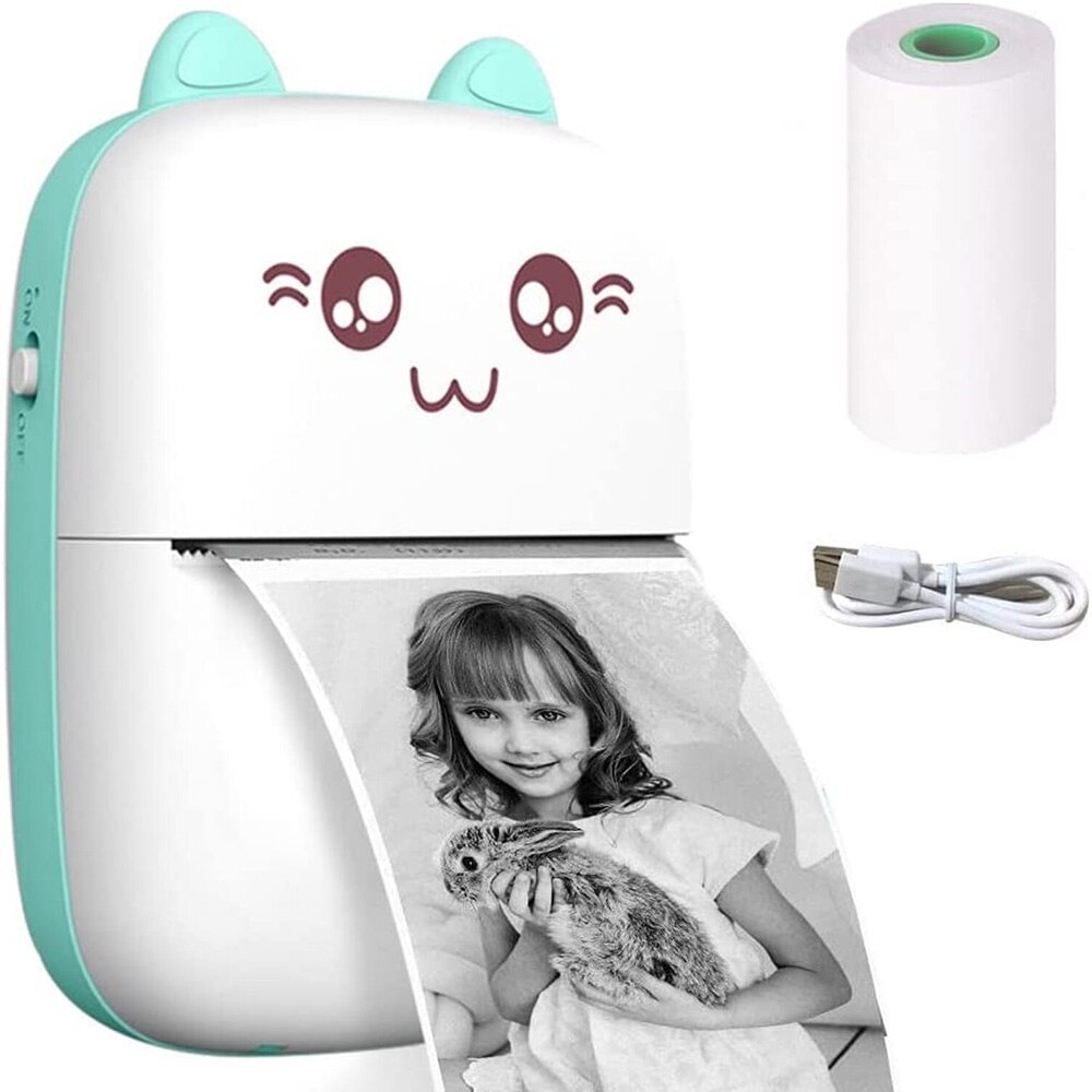 Mini imprimanta termica, Portabila, Bluetooth, Compatibila iOS ...