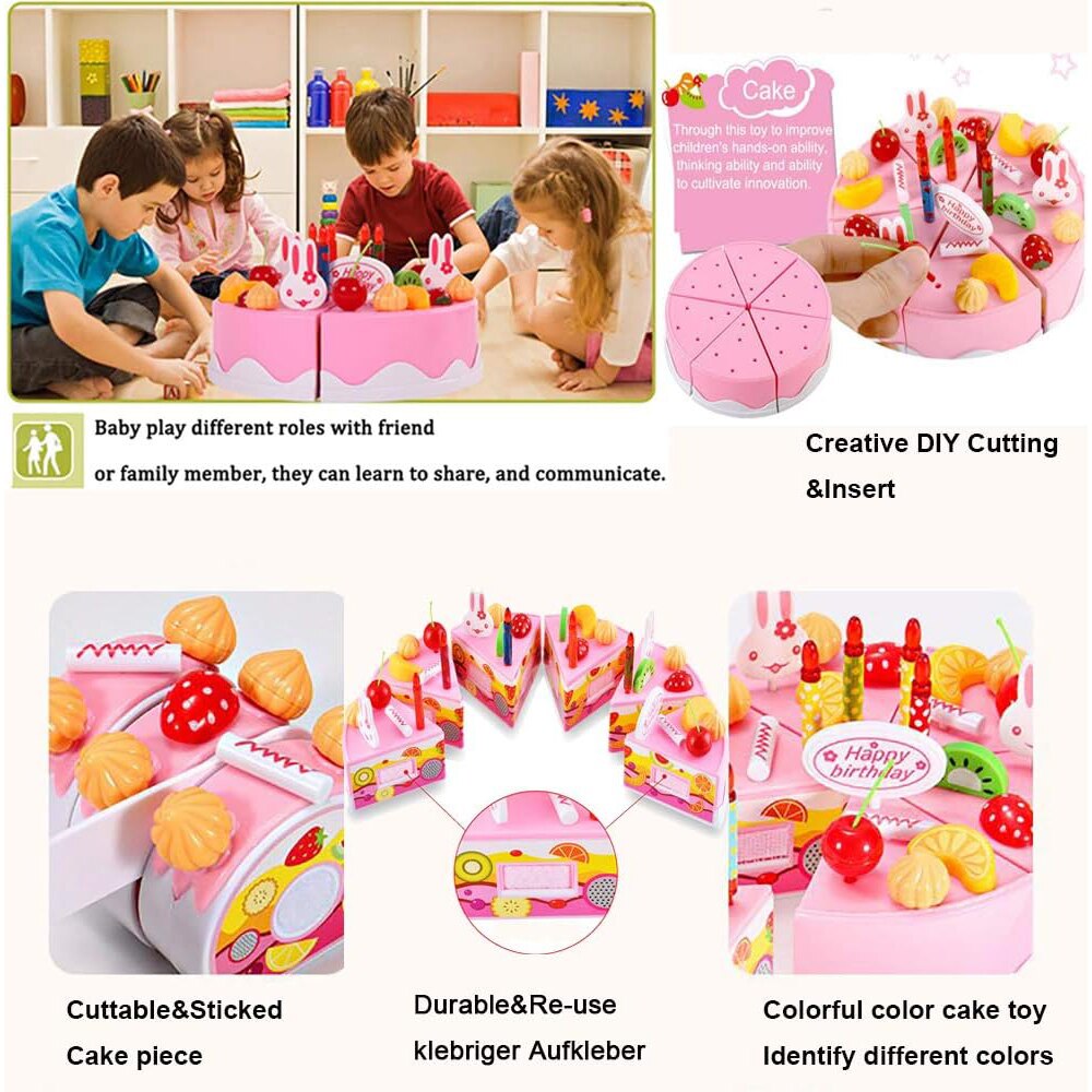 Tort aniversar de jucarie cu scai, Yefound®, Set de joaca 38 de ...