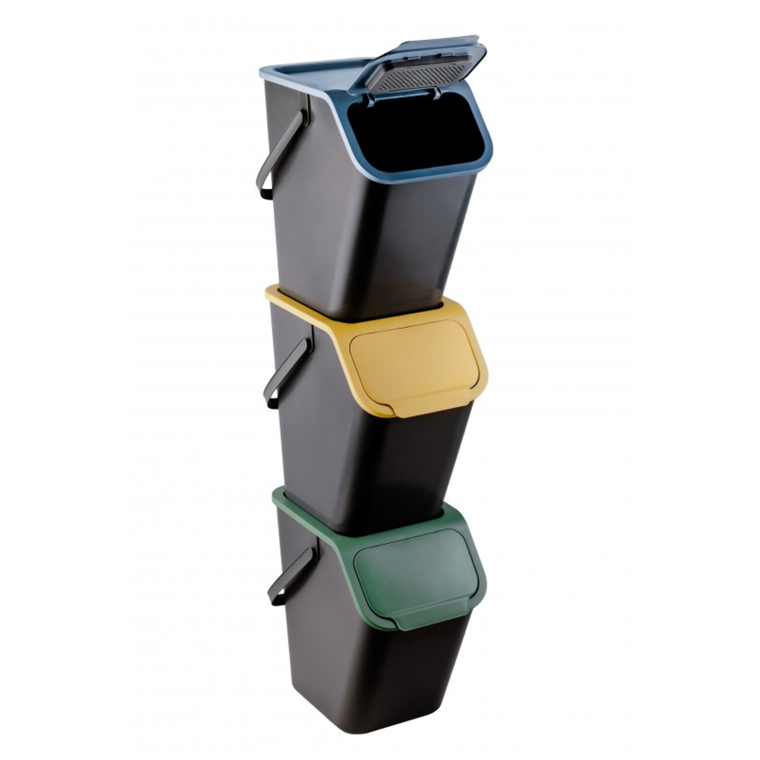 Set de 3 cosuri pentru colectare selectiva deseurilor, 25 L - eMAG.ro