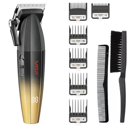 Set masina de tuns profesionala VGRshop, afisaj LED, autonomie 250 min ...