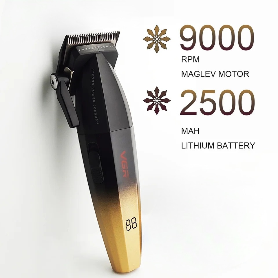 Set masina de tuns profesionala VGRshop, afisaj LED, autonomie 250 min ...