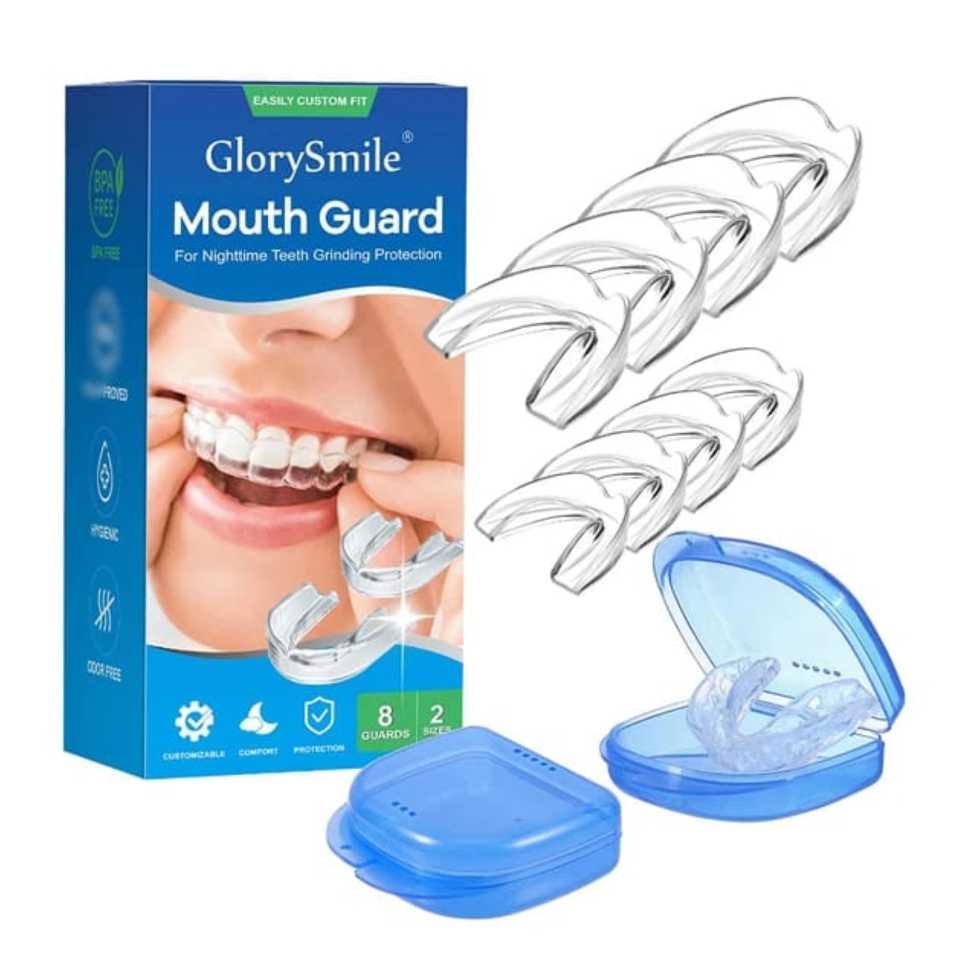 Set 8 gutiere Bruxism, Impotriva scrasnitului din dinti + cutii ...