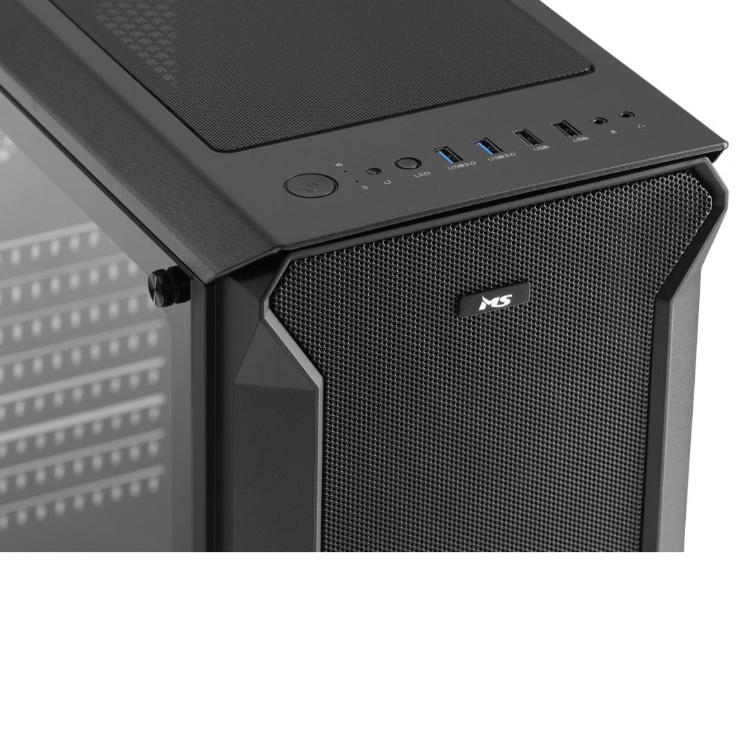 Carcasa ATX, MS, Gaming Window Black, MSC10010 - eMAG.ro