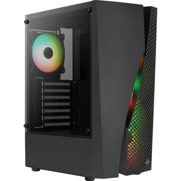 Carcasa ATX Aerocool, Wave v3, Negru - eMAG.ro