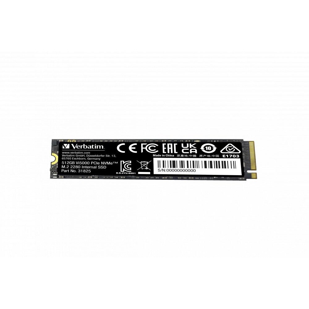Solid-State Drive, Verbatim, SSD, M.2, 512 GB, 2500 MB/s, 5000 MB/s ...