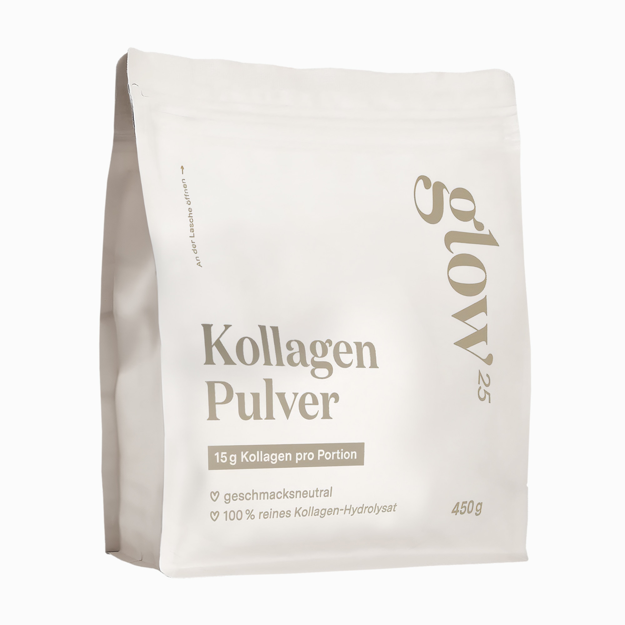 Supliment alimentar Glow25, Pulbere de colagen cu gust neutru 450 gr ...