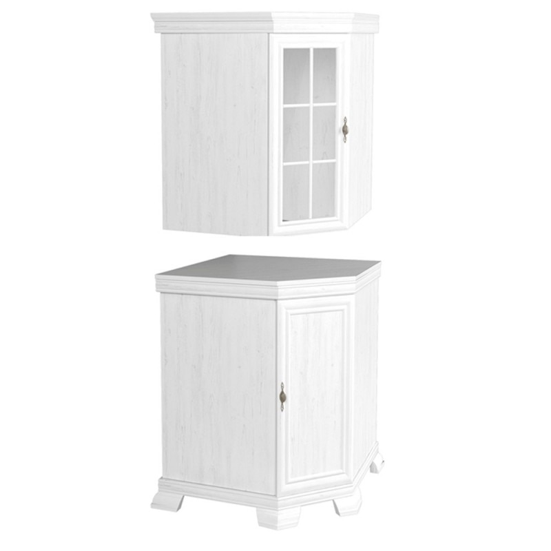 Set mobila living pentru colt comoda VMN1 si vitrina VMNN1, 75 x 75 x ...