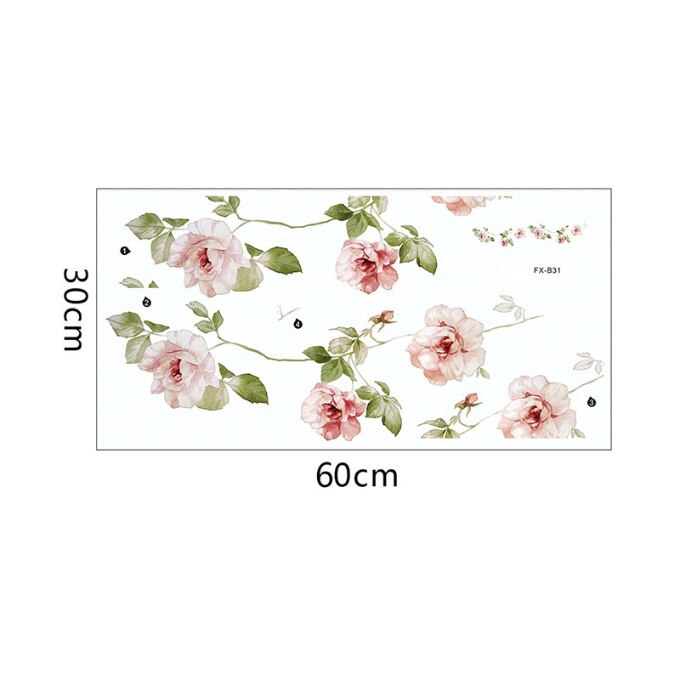 Sticker Decorativ Autoadeziv CCmax, Trandafiri Salbatici Cataratori ...