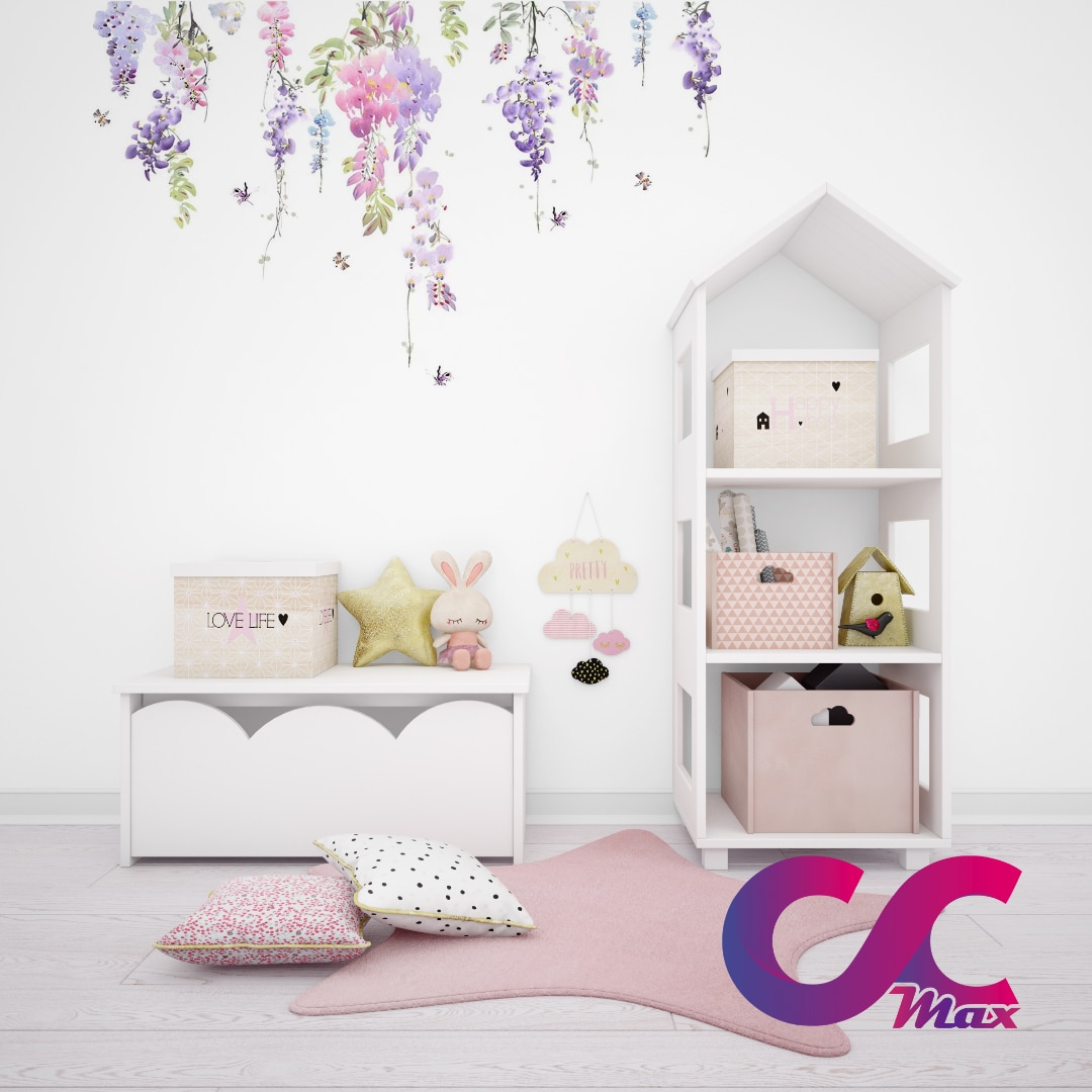 Sticker Decorativ Autoadeziv CCmax, Flori Glicina, 700x420 mm, Mov ...