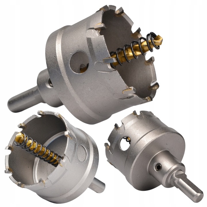 Set carote 16-53mm cu vidia pentru metal burghie din titan 10piese ...