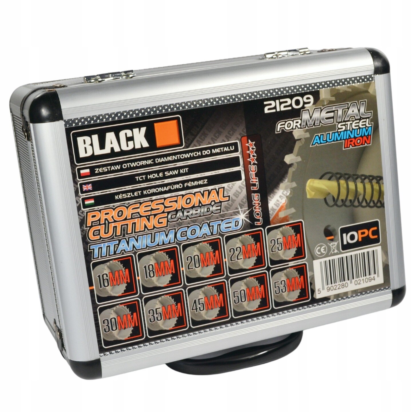 Set carote 16-53mm cu vidia pentru metal burghie din titan 10piese ...