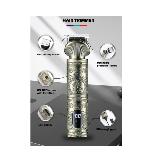 Професионална машинка за подстригване VGR, V-962, Акумулаторна ...