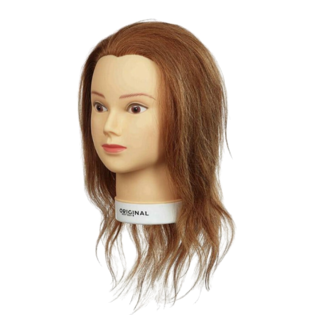 Cap manechin pentru practica, Sibel, Par natural, Blond deschis - eMAG.ro