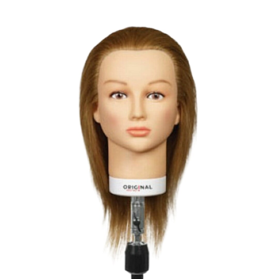 Cap manechin pentru practica, Sibel, Par natural, Blond deschis - eMAG.ro
