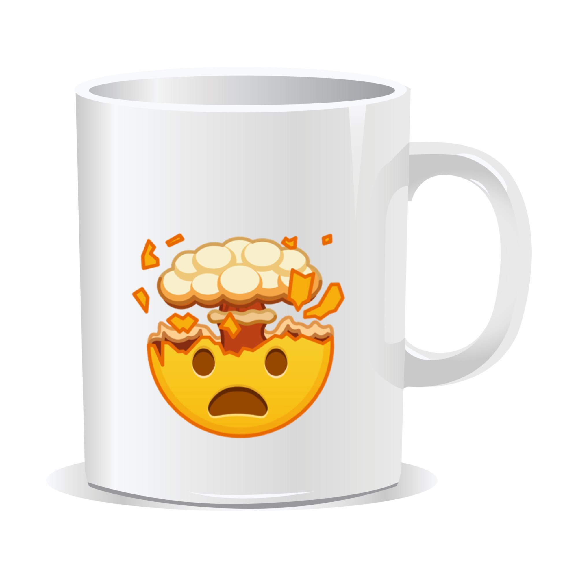 Cana personalizata cu Emoji, Emoji cu creier explodat, mind blown ...