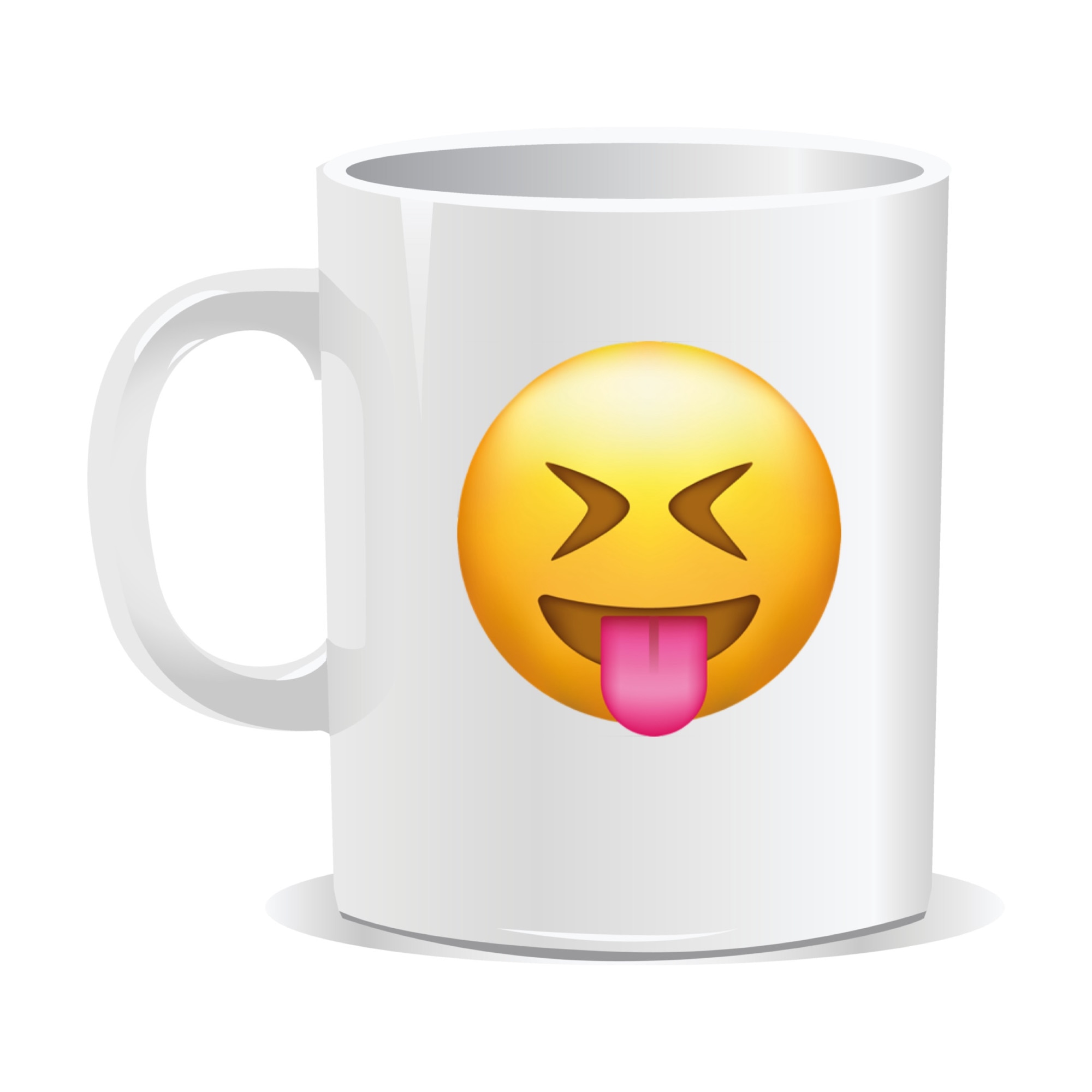 Cana personalizata cu Emoji, Emoji scoate limba, Cadoul ideal, 330 ml ...