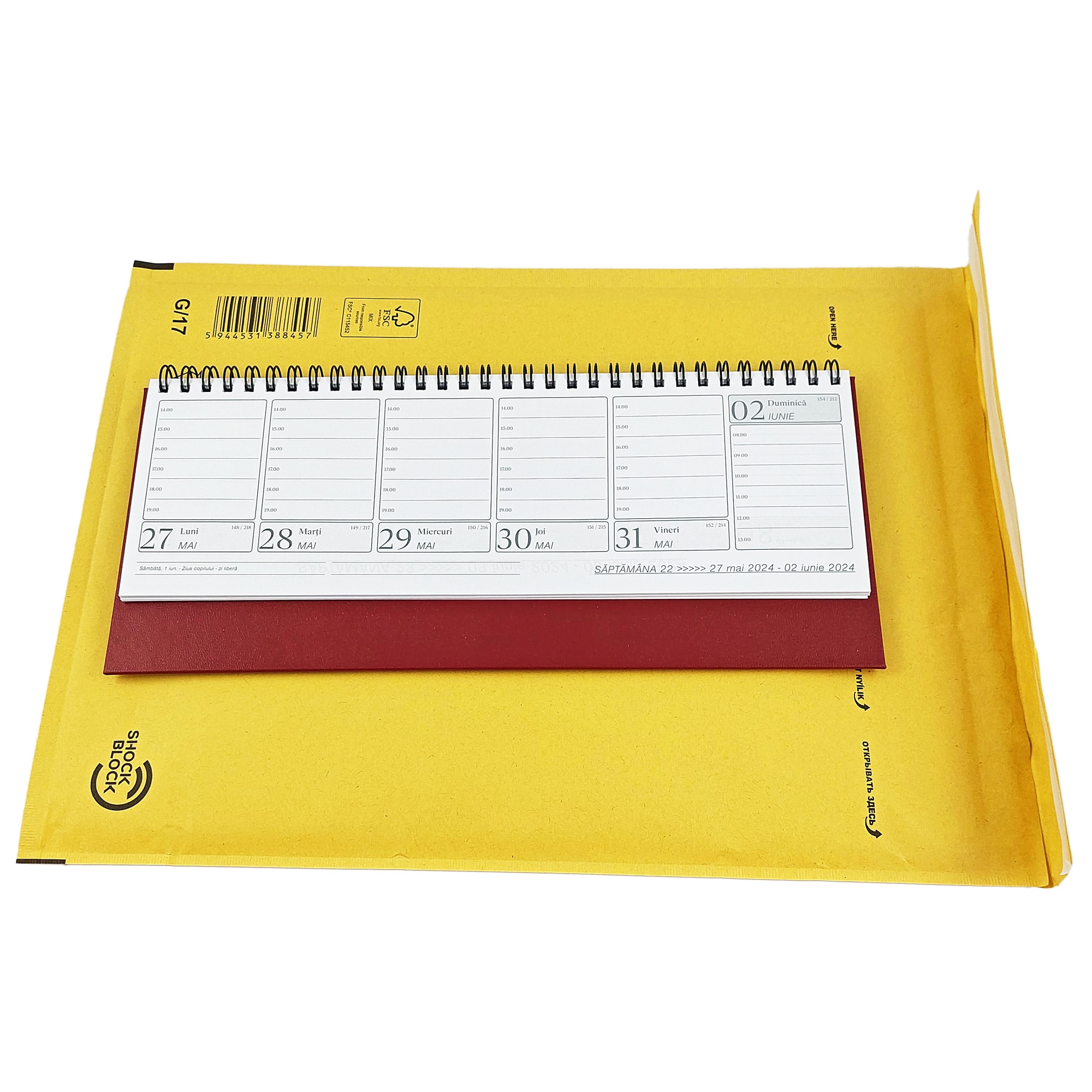 Agenda planner 2024 pentru programari, format 28 x 12 cm, 112 pagini ...