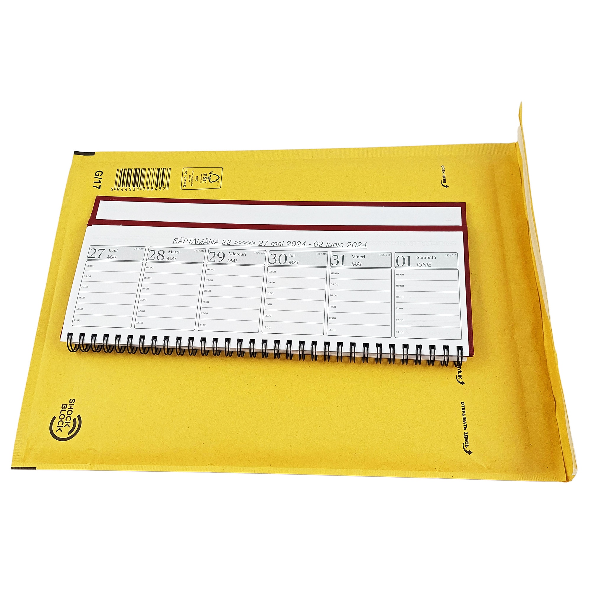 Agenda planner 2024 pentru programari, format 28 x 12 cm, 112 pagini ...