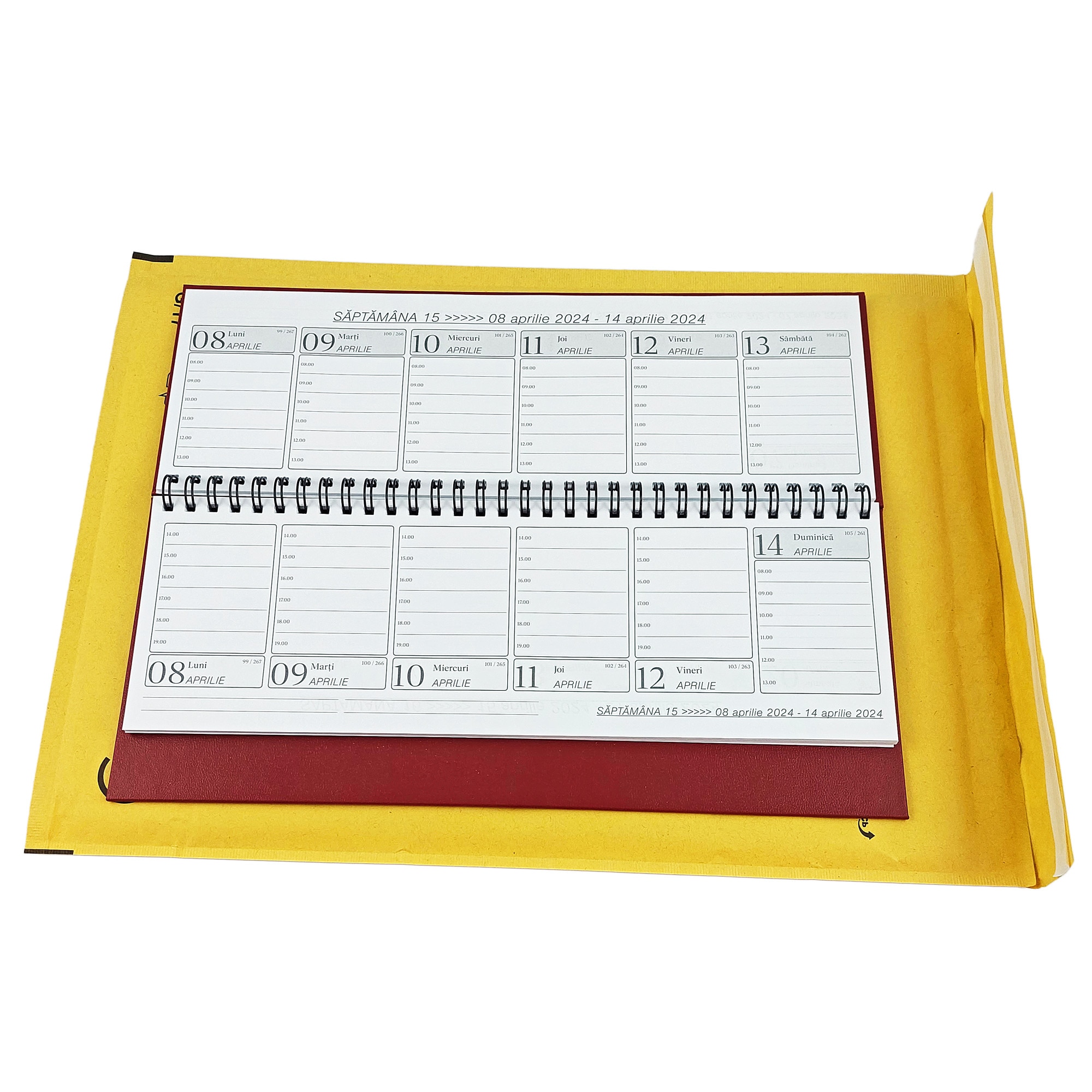 Agenda planner 2024 pentru programari, format 28 x 12 cm, 112 pagini ...