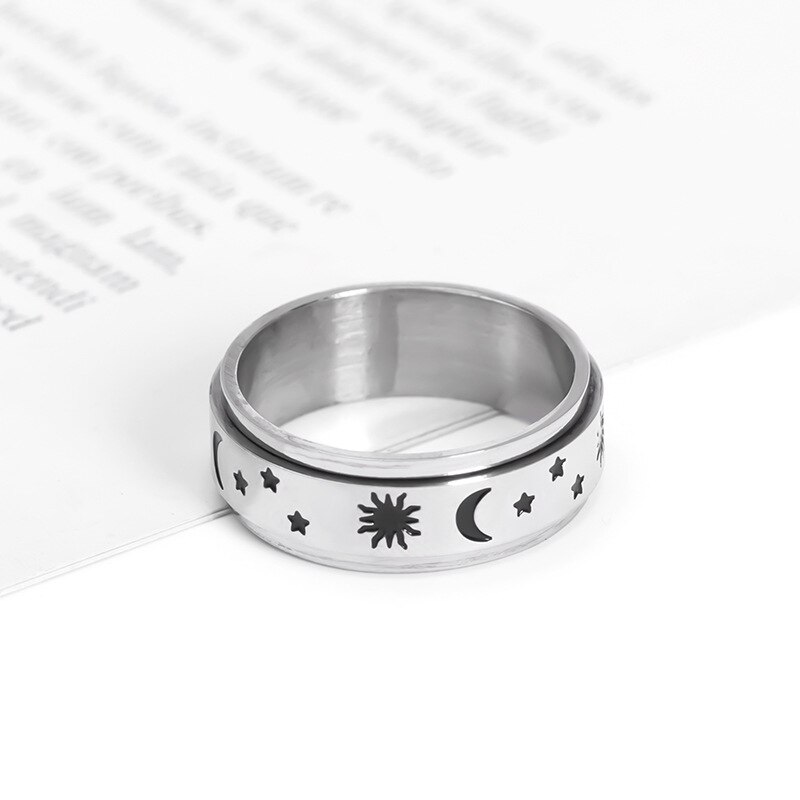 Inel pentru barbati, LLWL, Otel titan, 8 mm, Argintiu - eMAG.ro