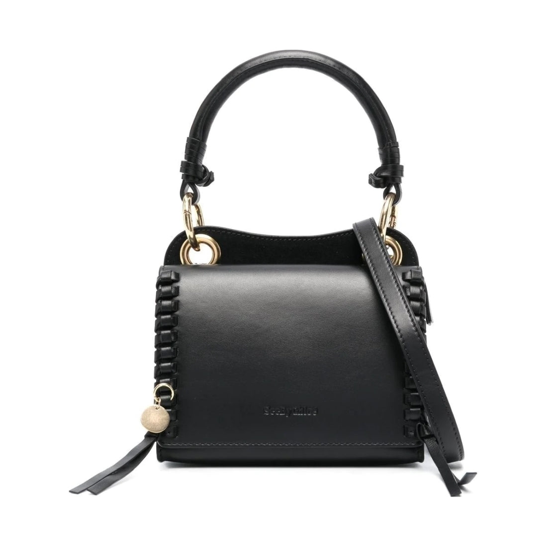 Geanta dama, See By Chloe, Piele/Bumbac, Marime unica, Negru - eMAG.ro