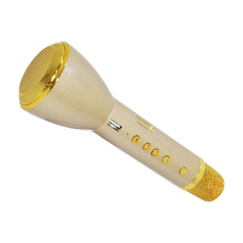 Microfon pentru karaoke, LLWL, Aluminiu, 22.6 x 5 cm, Auriu - eMAG.ro