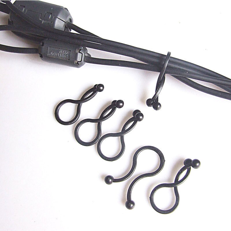 Set 20 cleme de prindere cabluri, LLWL, 4 x 2 cm, Negru - eMAG.ro