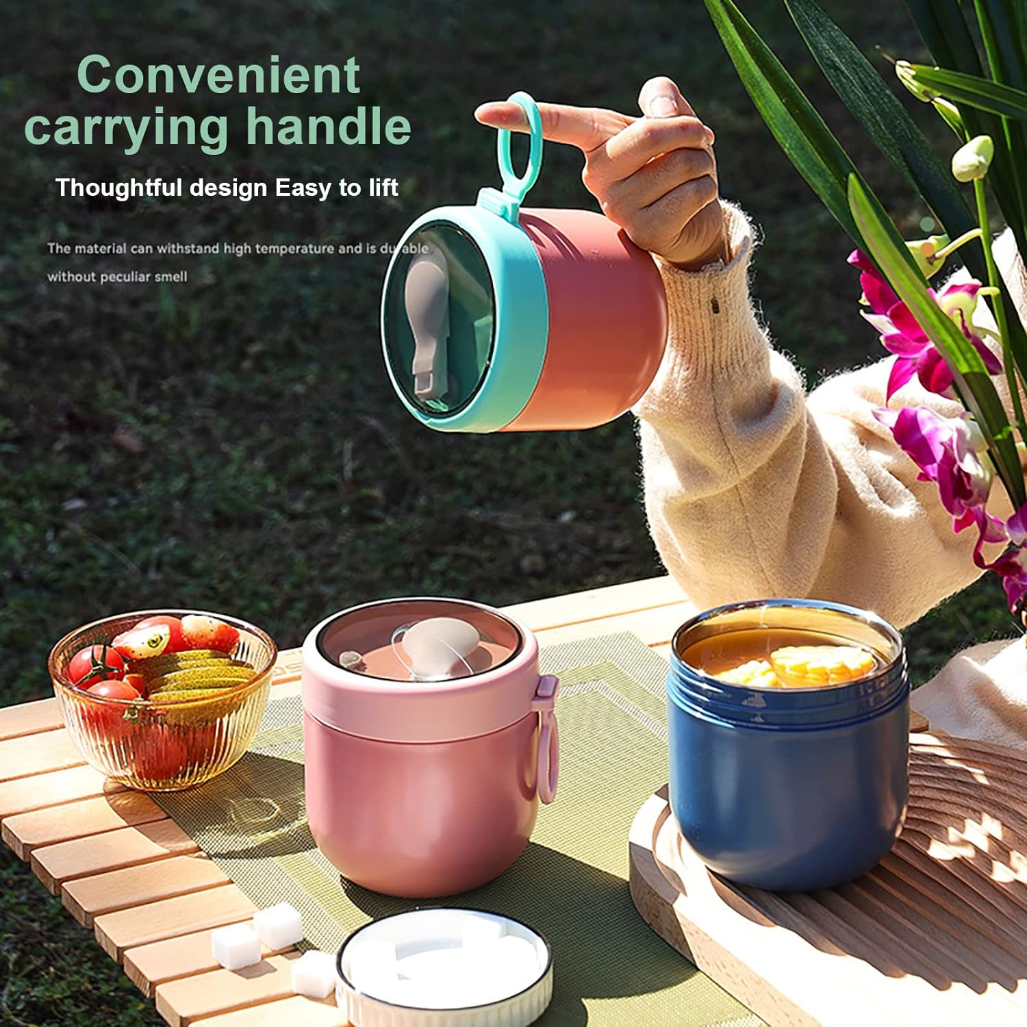 Recipient portabil alimente lichide, LLWL, Inox, 600 ml, Verde - eMAG.ro