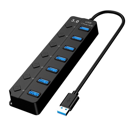 Hub USB, 7in1, Negru - eMAG.ro