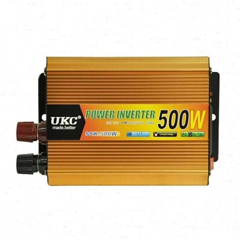 Инвертор, 12V, 500W, синусоида, преносим, алуминиева сплав, жълт - eMAG.bg