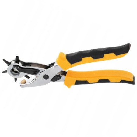 Cleste perforator pivotant Pufo cu 6 capete pentru gaurit curele ...