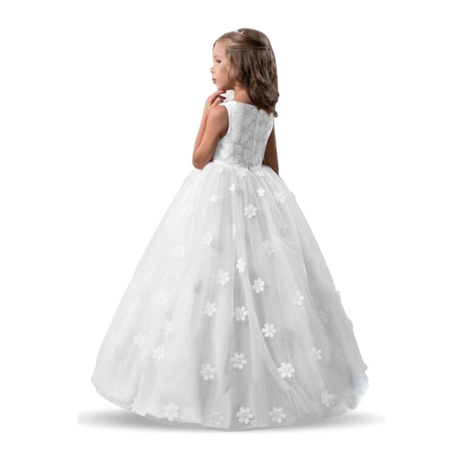 Rochie copii, JUP, Tulle, Alb, 160 cm, 12+ - eMAG.ro