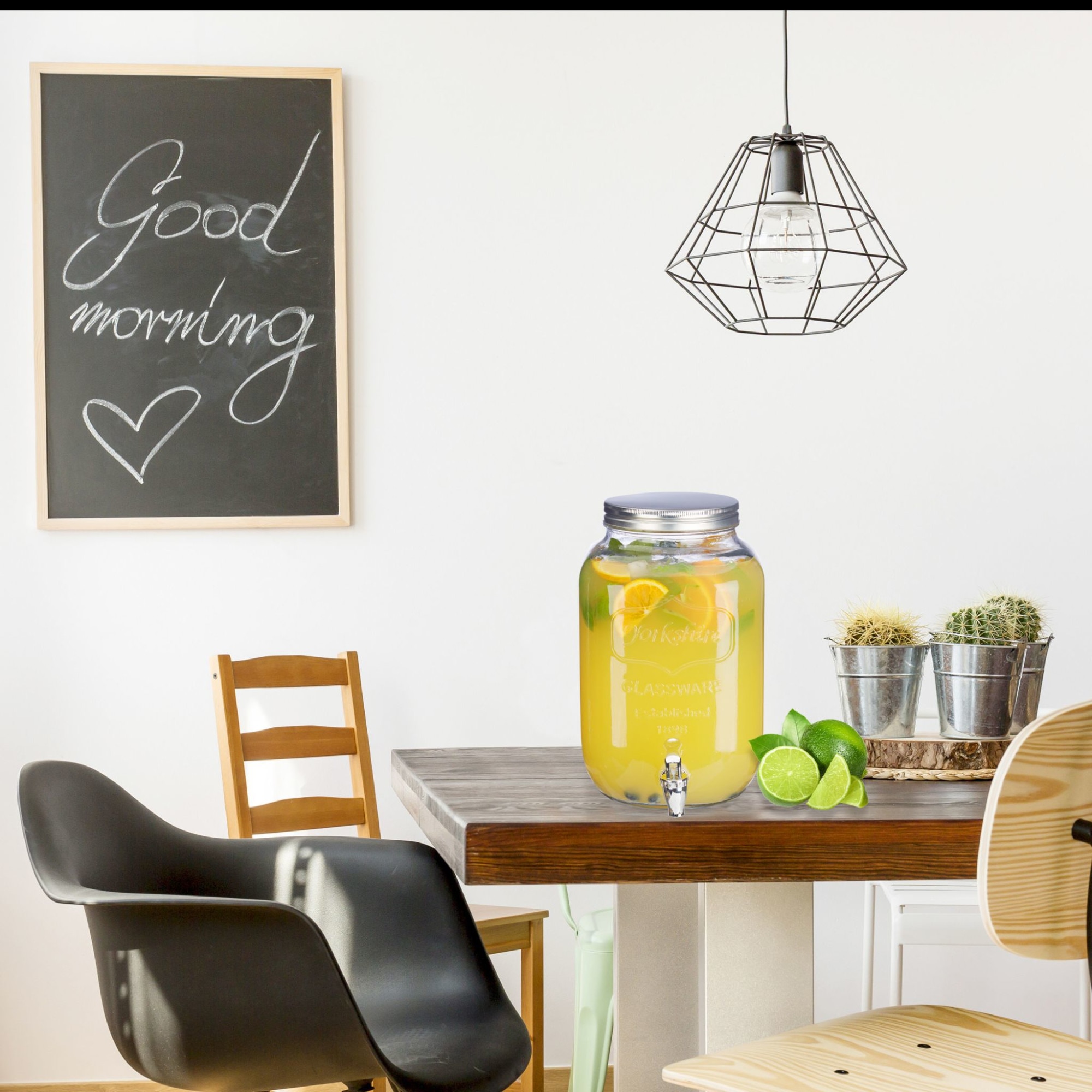 Dozator de bauturi 8 l, sticla, cu robinet, dispenser pentru suc sau ...