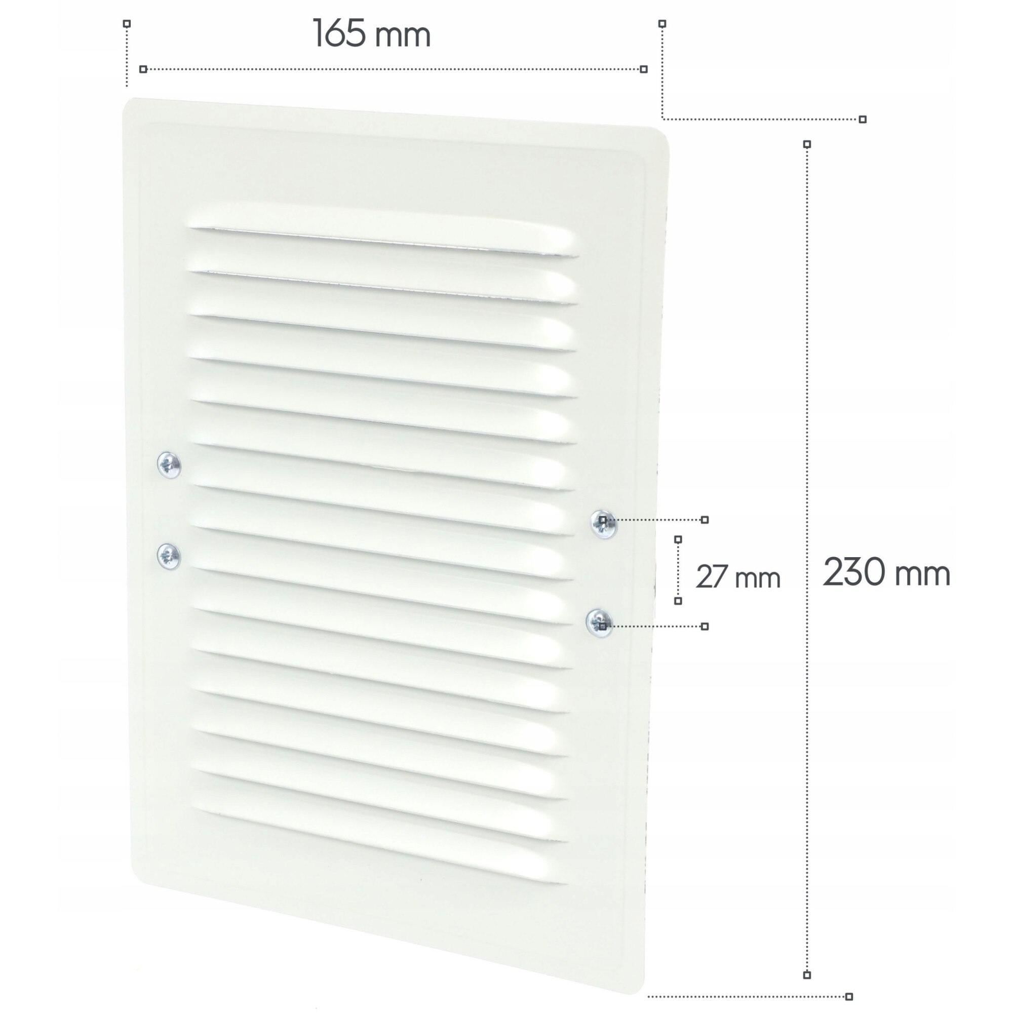 Grila de ventilatie, Bobimarket, Metal 14X21 cos de fum + picioare, alb ...