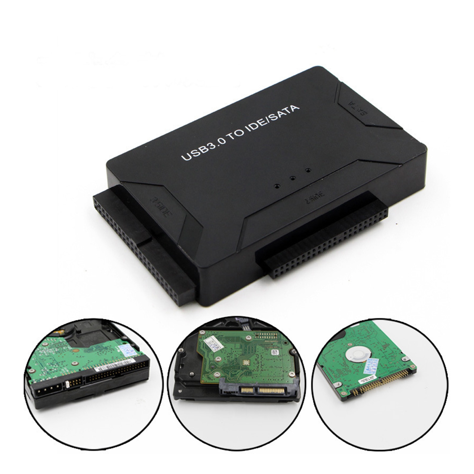 Adaptor USB 3.0 la SATA/IDE 2.5/3.5 inch, Zggzerg, Cu sursa de ...