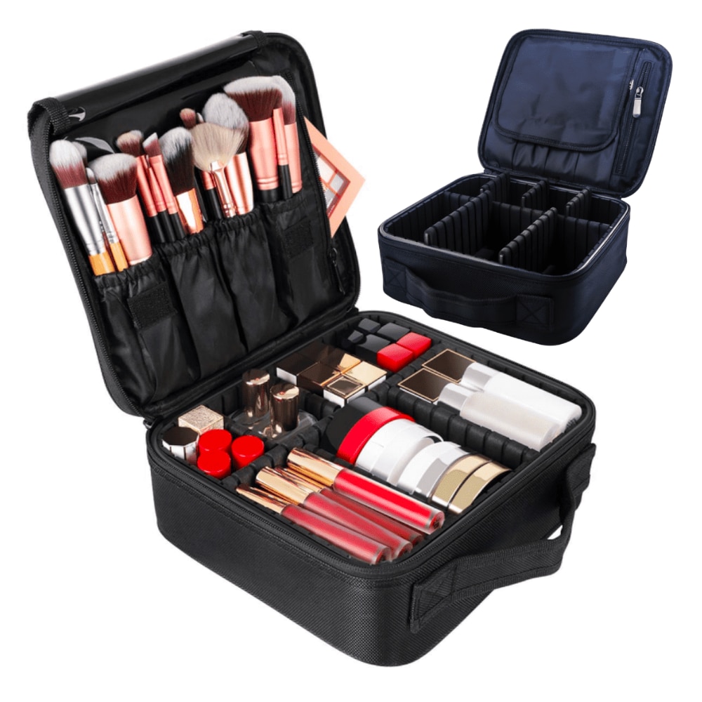 Geanta pentru cosmetice, cu compartimente, Negru - eMAG.ro