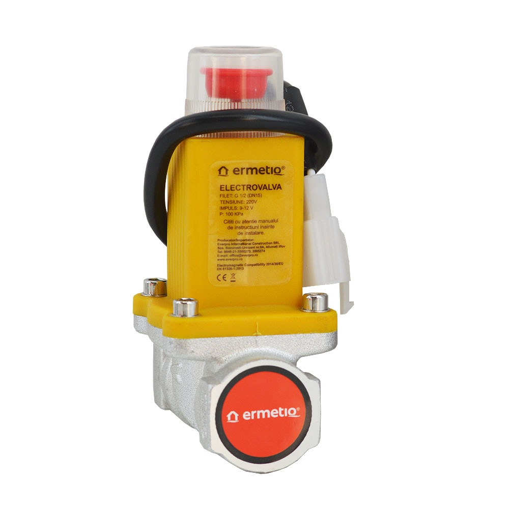 Kit detector gaz si GPL 220V cu electrovalva 3/4, 9-12V, Ermetiq - eMAG.ro