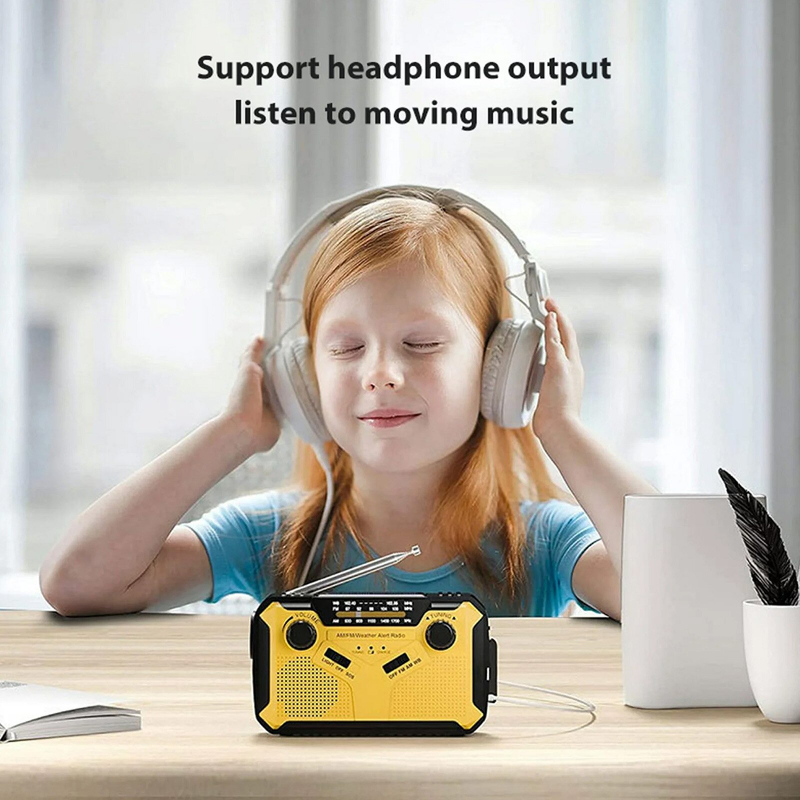 Radio portabil camping, Zggzerg, Cu lanterna, lampa de citire si alarma ...